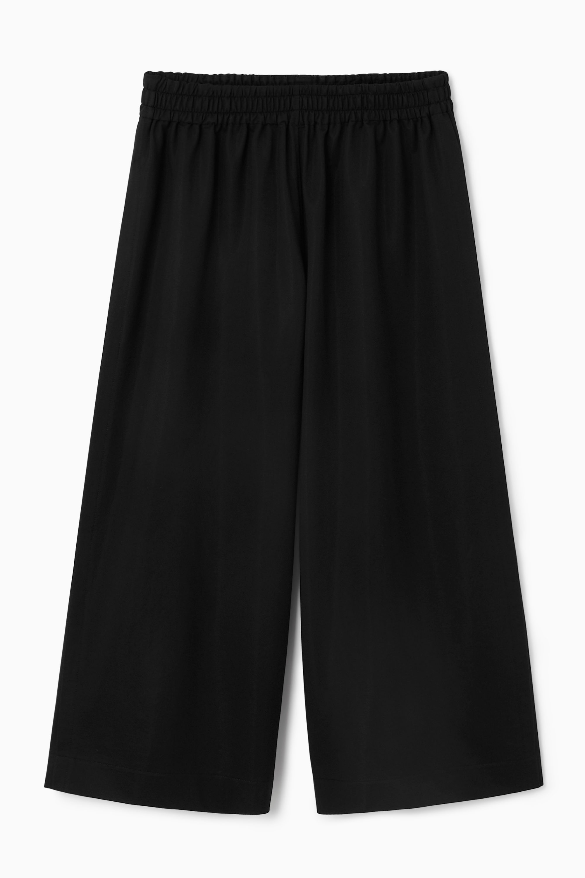 WIDE-LEG JERSEY CULOTTES - BLACK WIDE-LEG JERSEY CULOTTES - BLACK