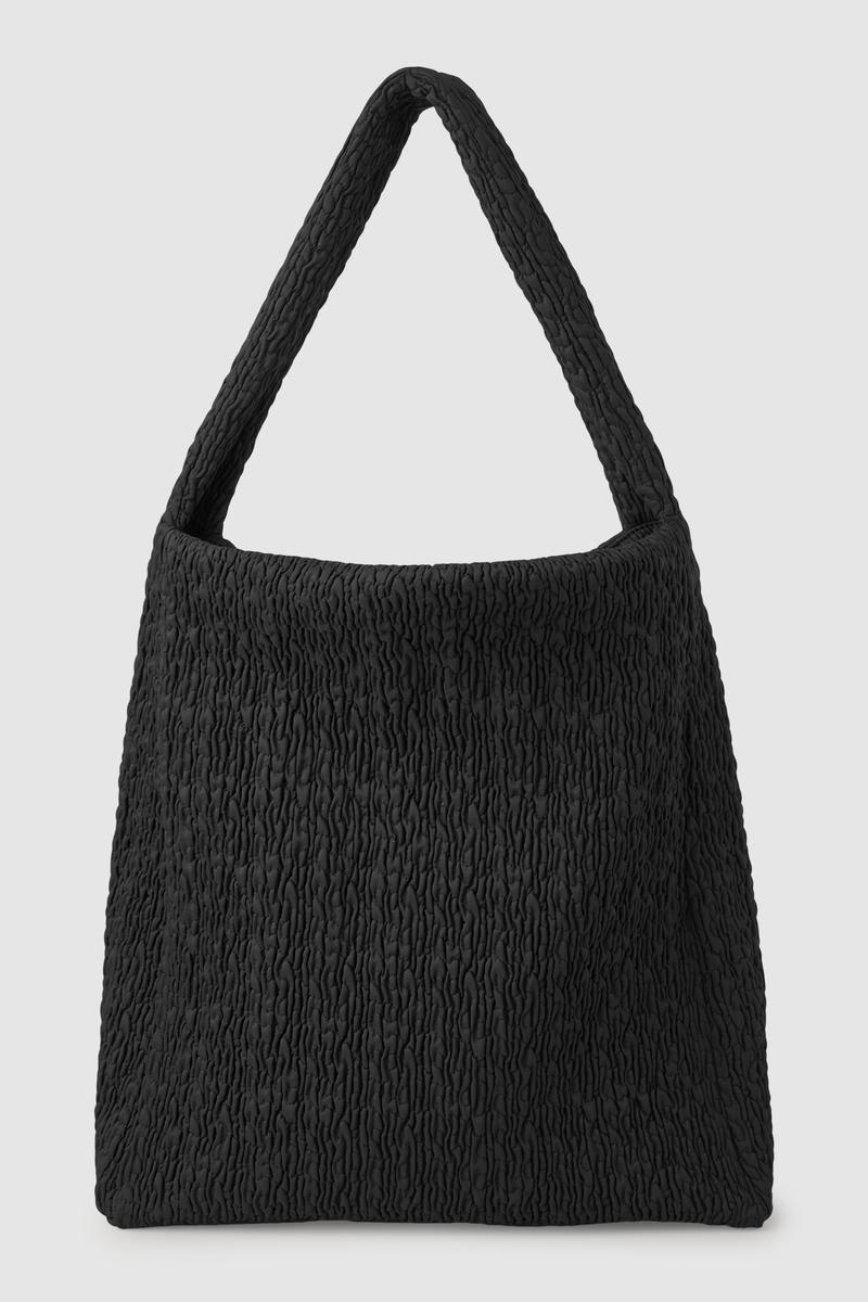 Cos Smocked Oversized Shopper Bag In Schwarz | ModeSens