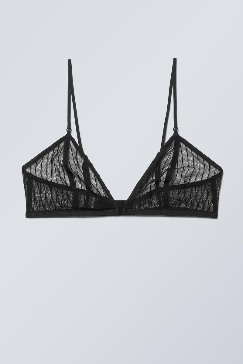 zelda lace bralette - Black Stripe | Weekday WW