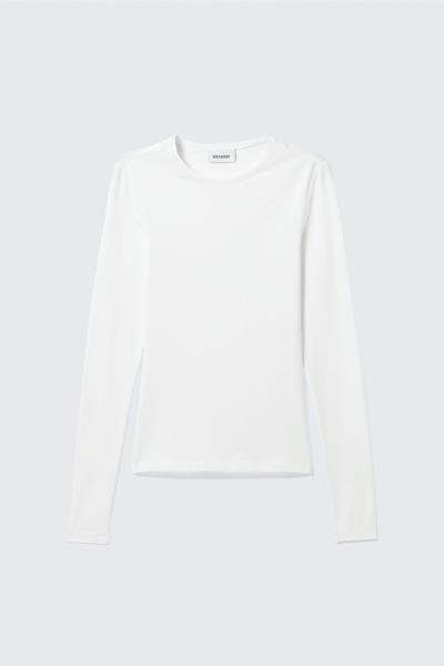 slim fitted long sleeve - White | Weekday EU