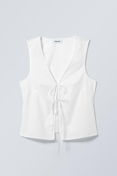 fitted vest top - White | Weekday EU