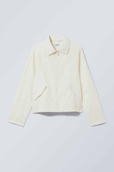 regular linen blend jacket - Off White | Weekday DK