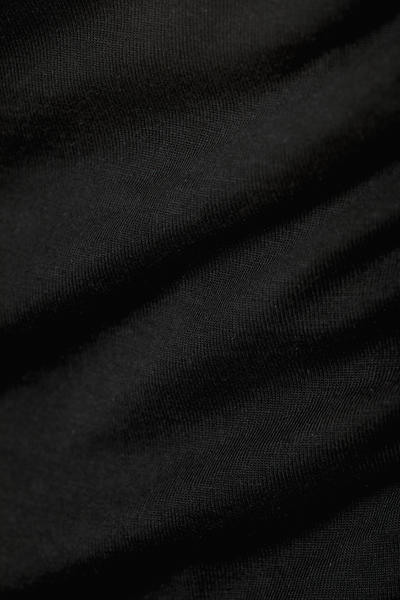 folded off shoulder long sleeve top - Black | Weekday GB