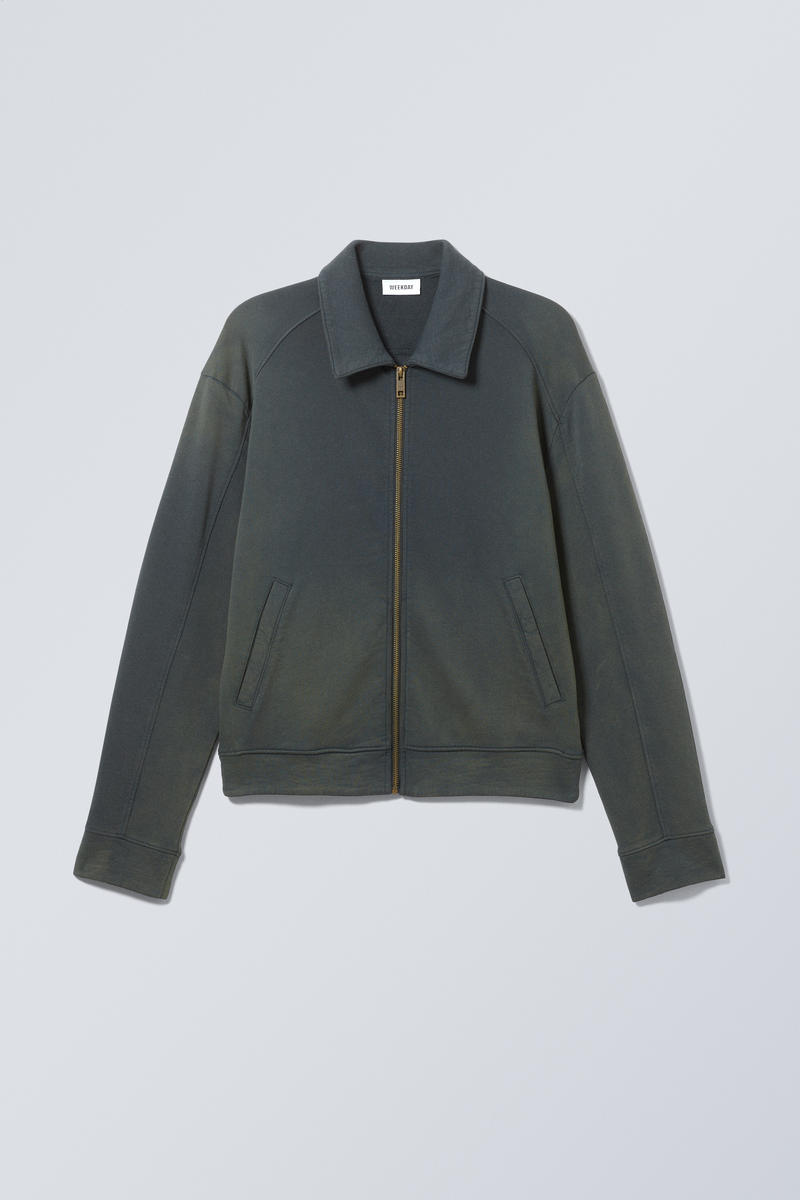 washed zip jacket - Washed Dark Blue | Weekday DK