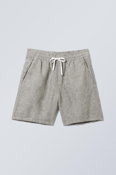 olsen linen shorts - Faded Dusty Mole | Weekday WW