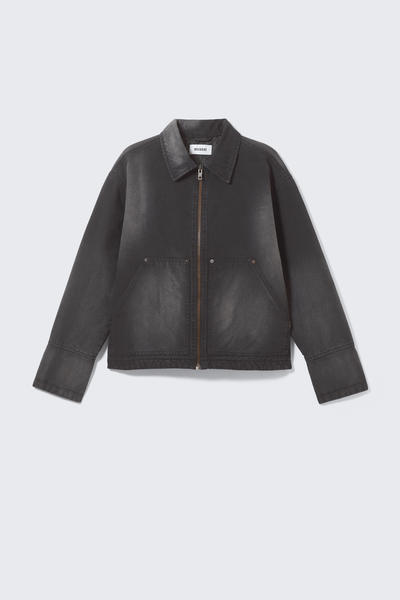 relaxed utility jacket - Washed Black | Weekday GB