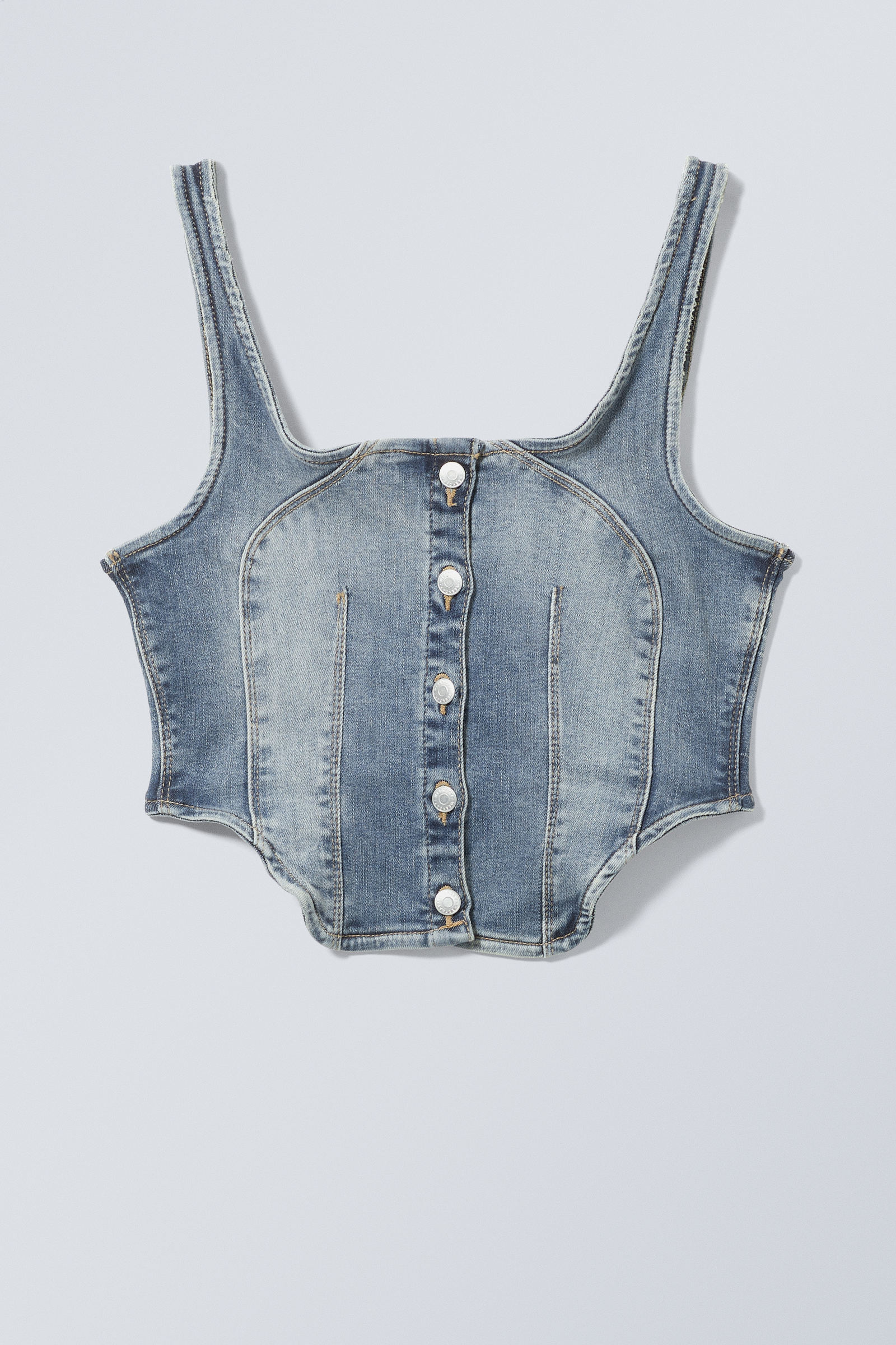 catalina denim tank top - Treasure Blue | Weekday WW