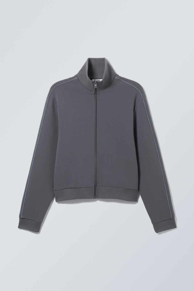 zip track jacket - Dark Dusty Blue | Weekday GB