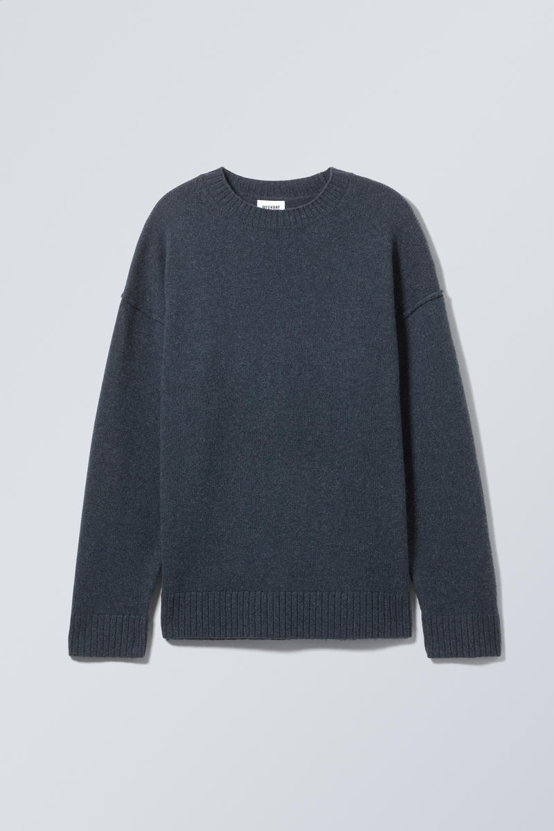 eloise oversized wool sweater - Navy | Weekday EU
