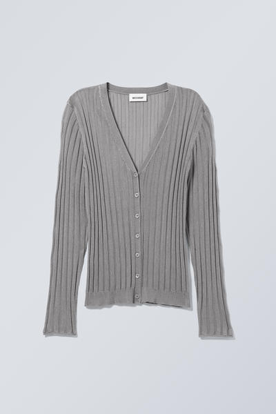 ruby cardigan - Grey Shimmer | Weekday EU