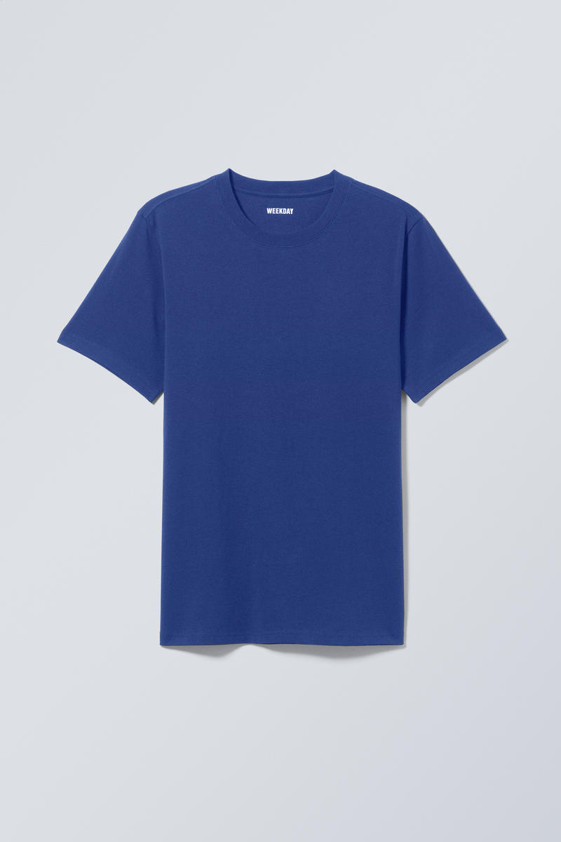 standard midweight t-shirt - Bright Blue | Weekday GB