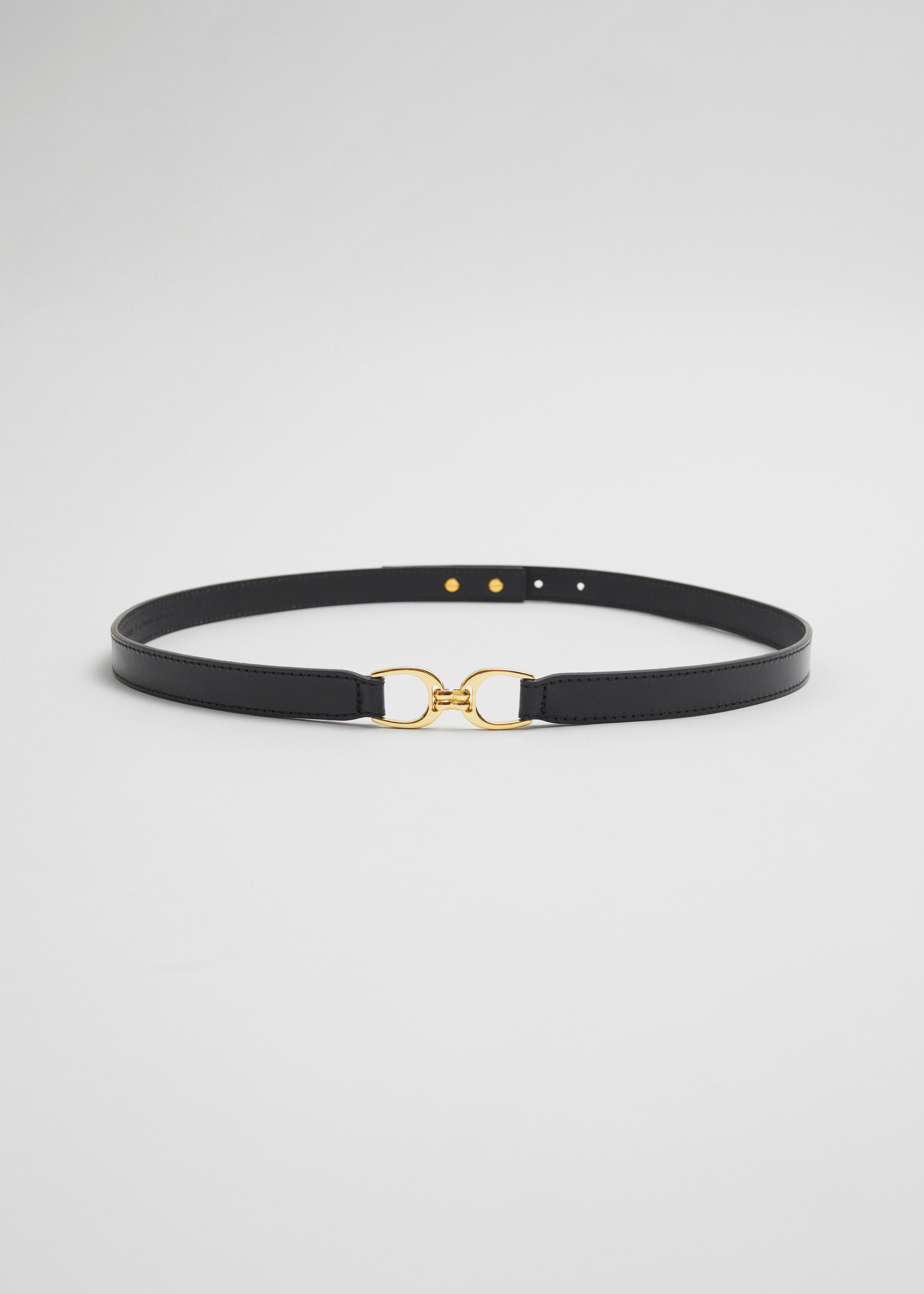 Mid-Waist Leather Belt - Black - & Other Stories GG