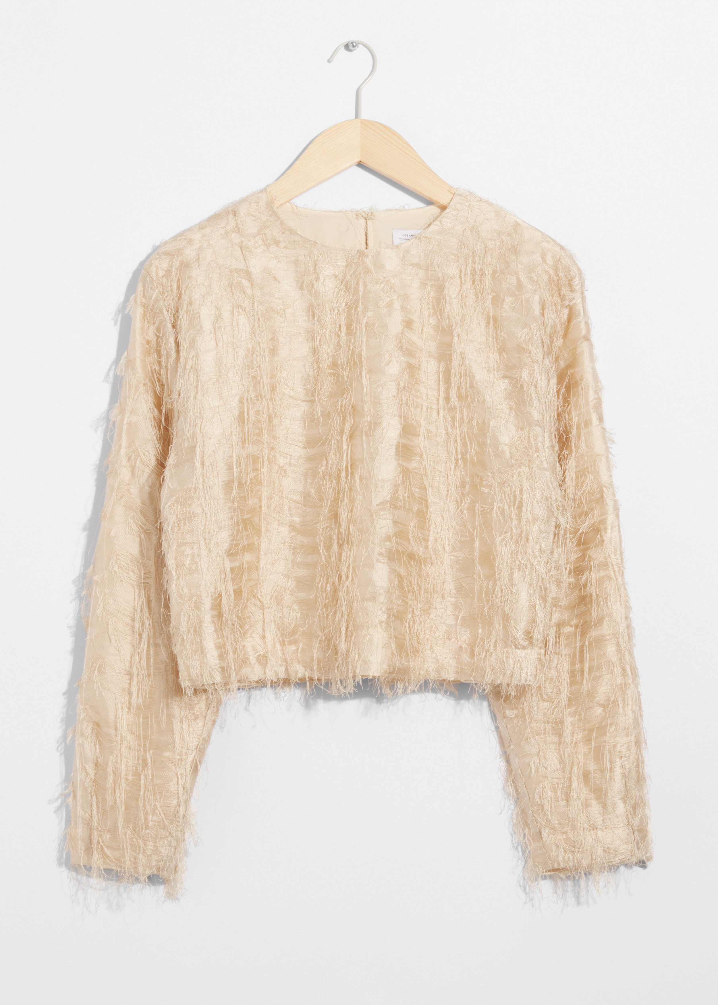 Frayed Top - Beige - Long sleeve tops - & Other Stories US