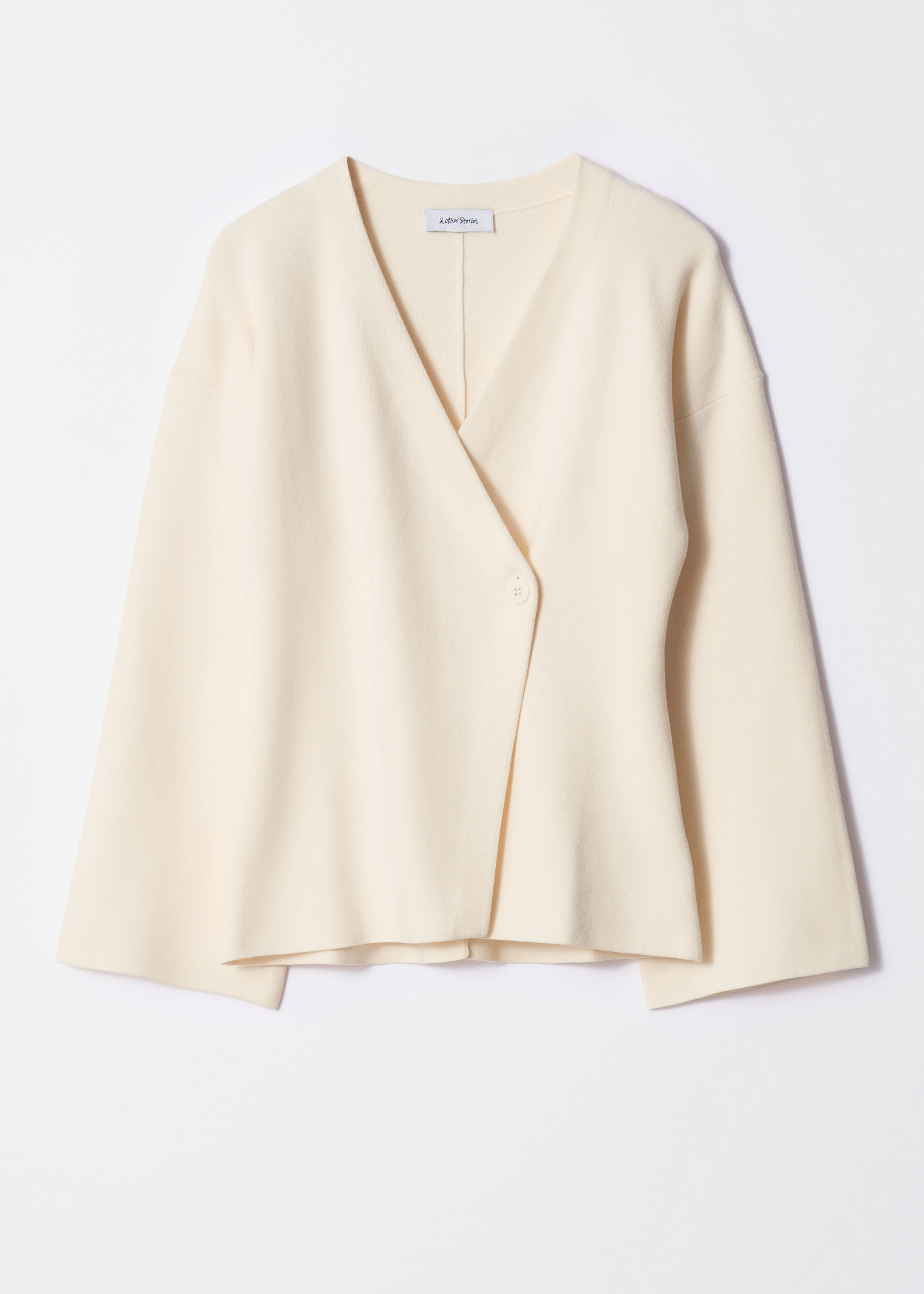 Asymmetric Cardigan - White - Cardigans - & Other Stories US