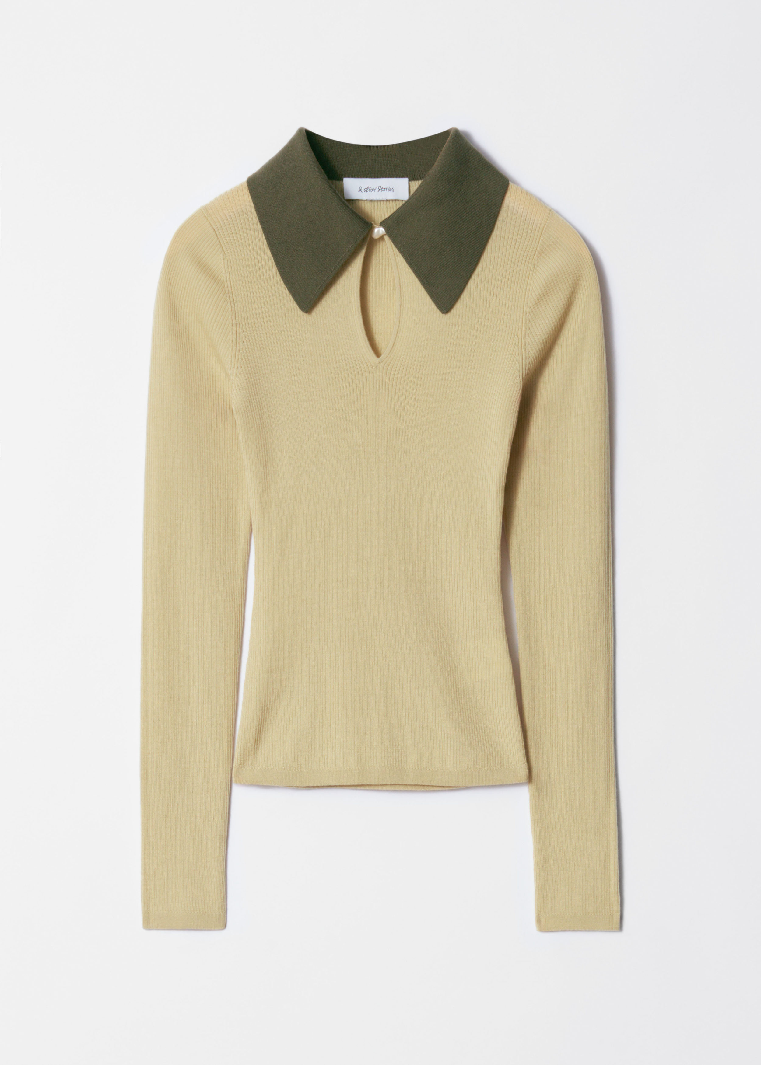 Keyhole Collar Top - Beige - & Other Stories AD