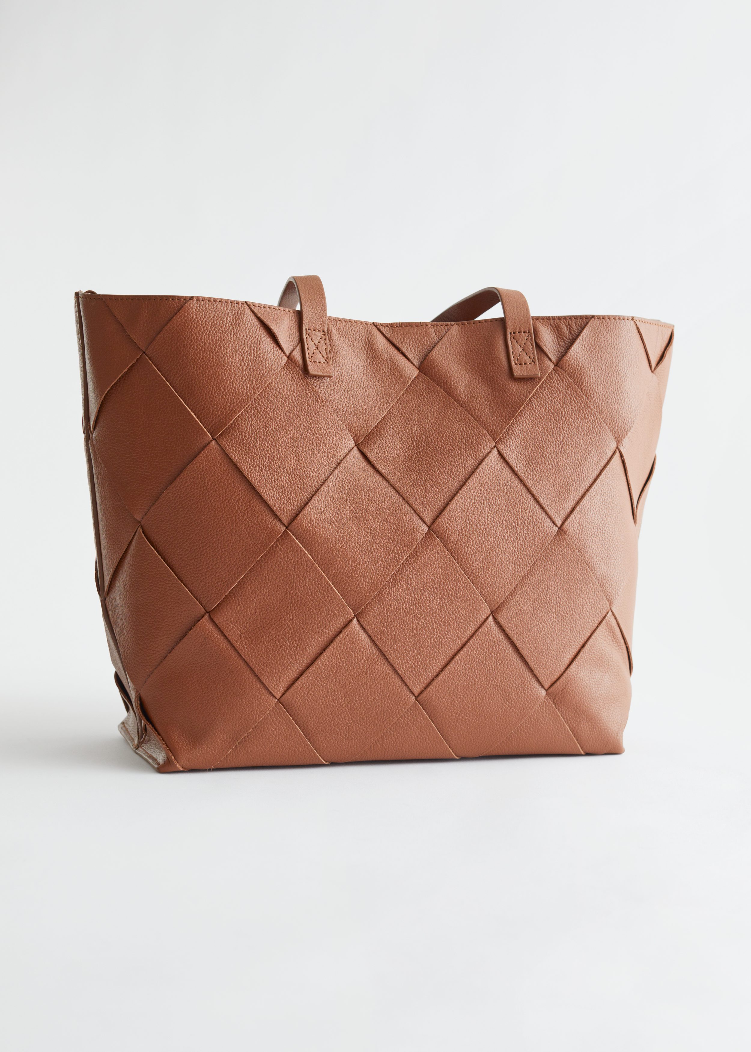 Braided Leather Tote Bag - Brown - Bags - & Other Stories BE