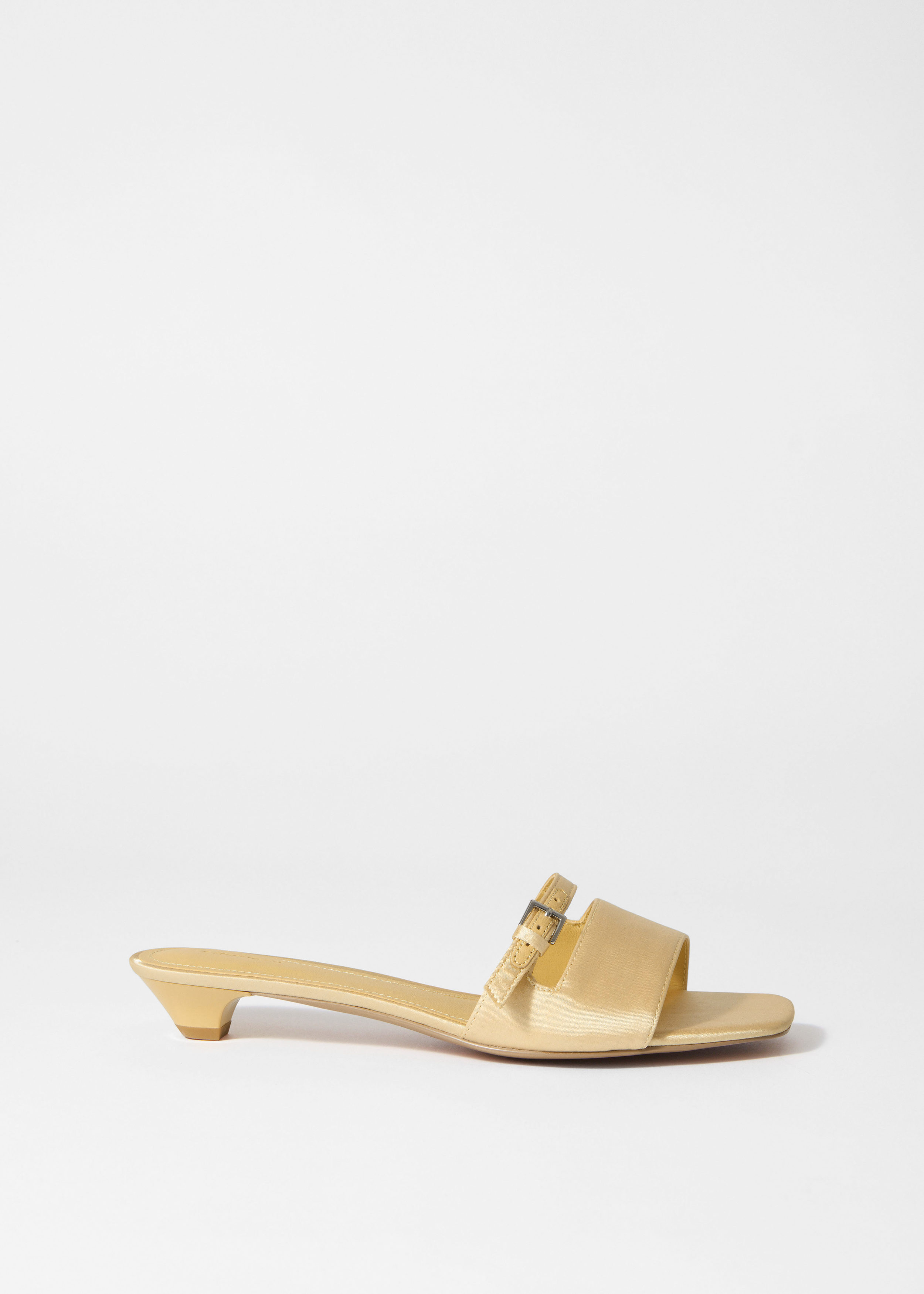 Buckle-Embellished Leather Mules - Butter Yellow - & Other Stories GG
