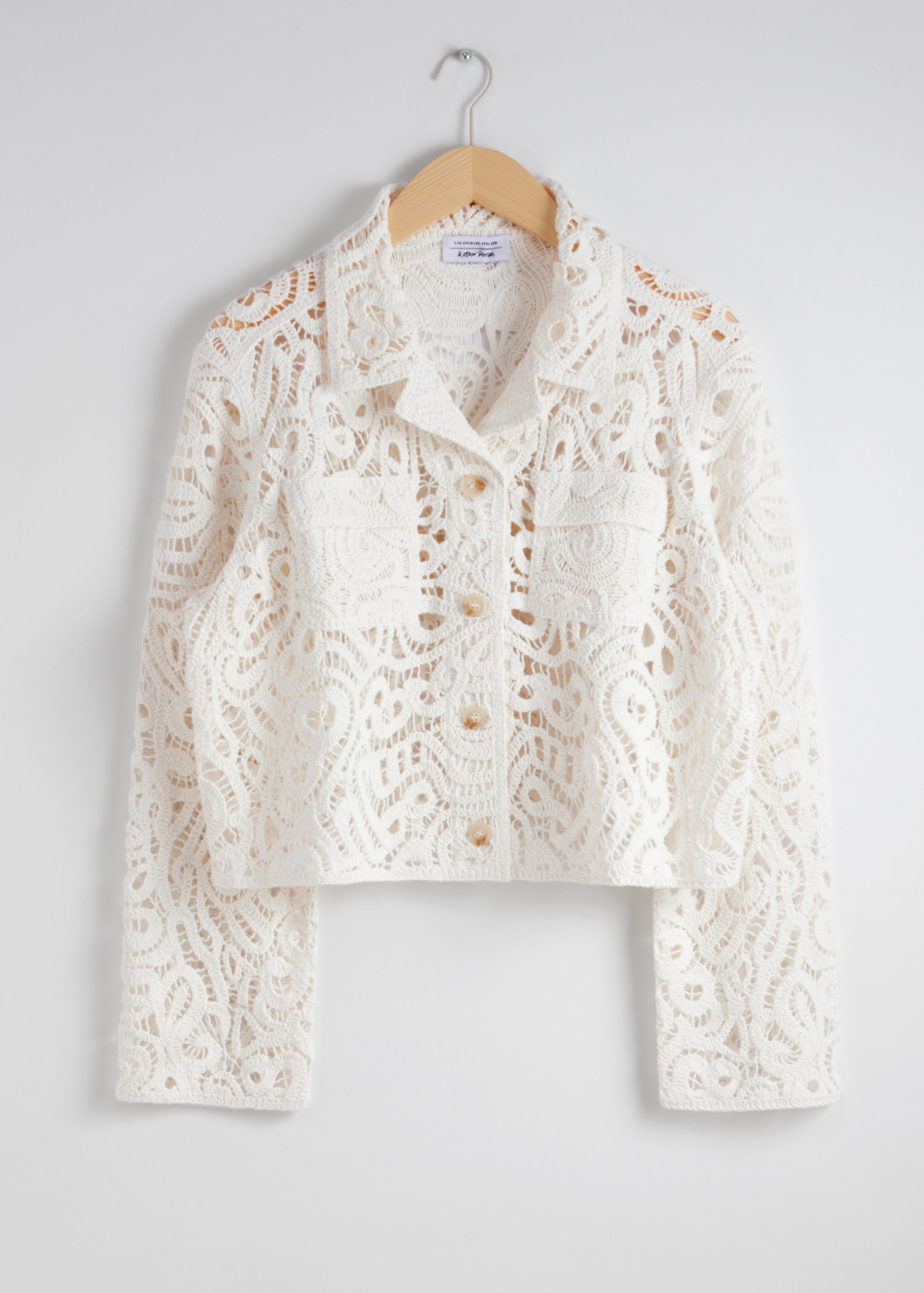 Patch-Pocket Lace Jacket - White - & Other Stories GG