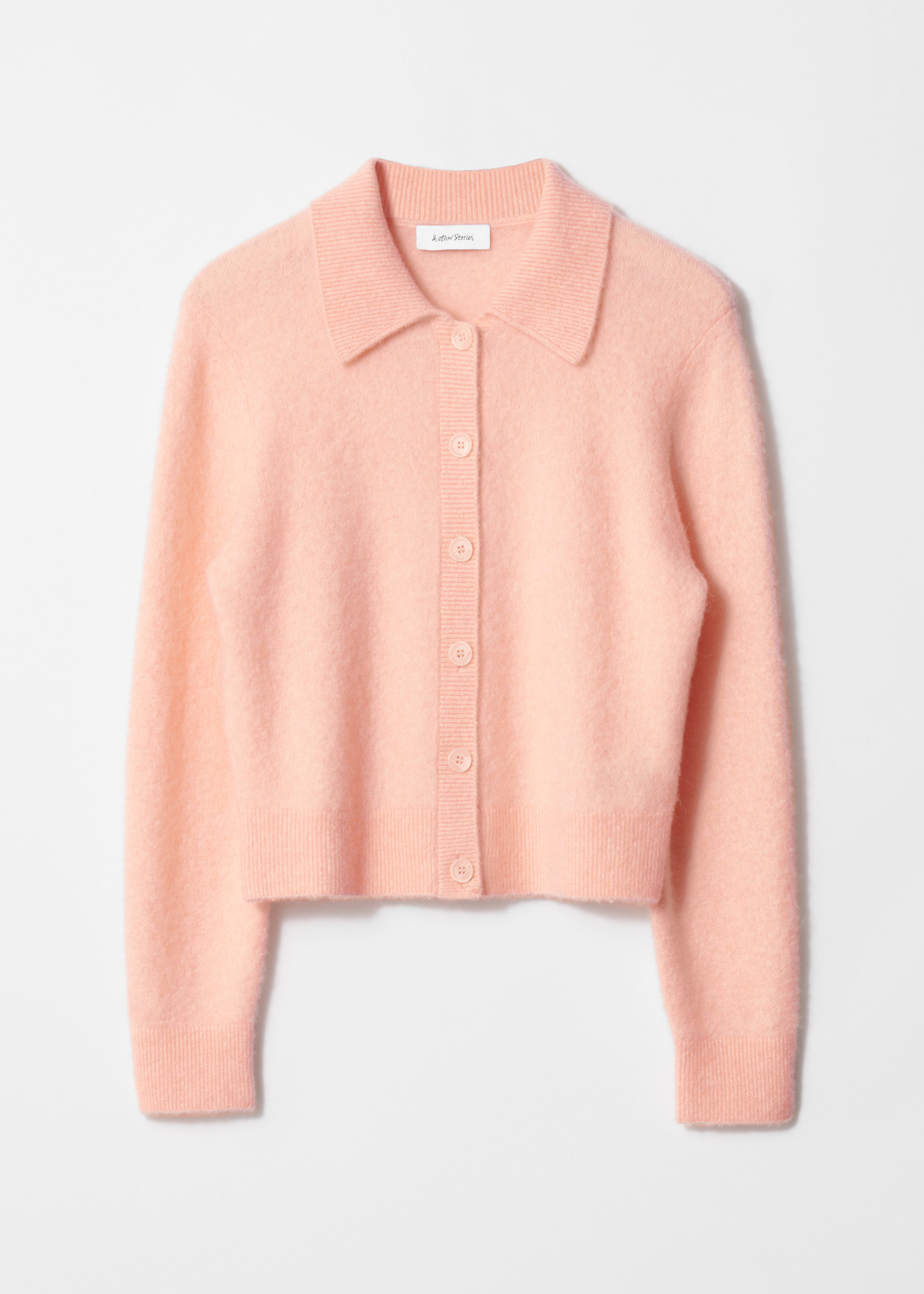 Collared Knit Cardigan - Peach - Cardigans - & Other Stories NL