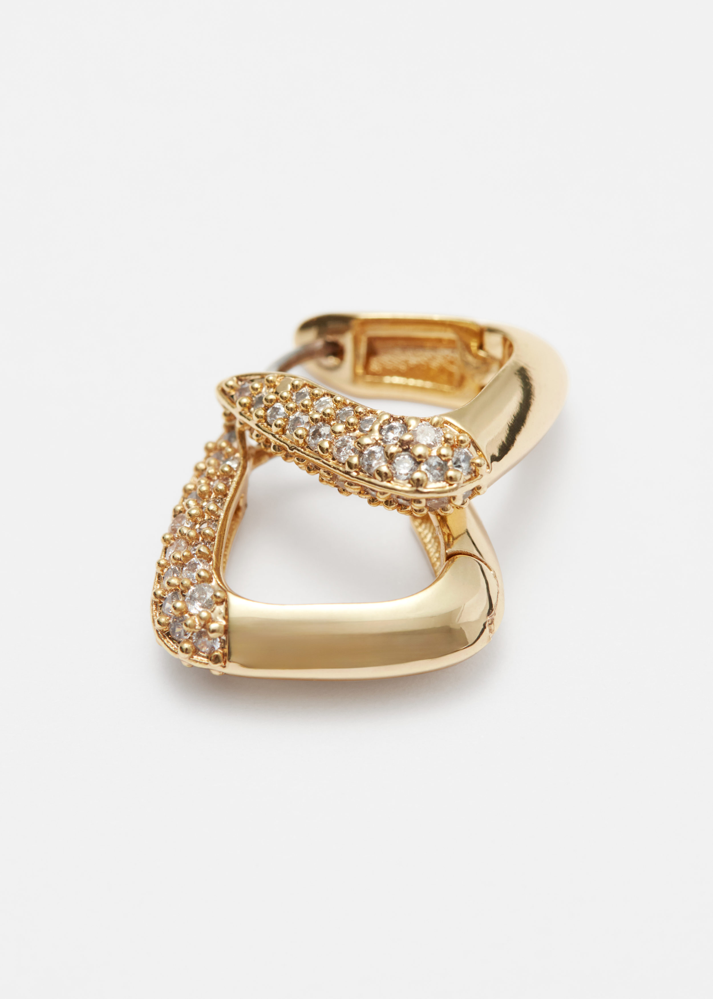 Triangular Rhinestone Hoops - Gold - & Other Stories GG