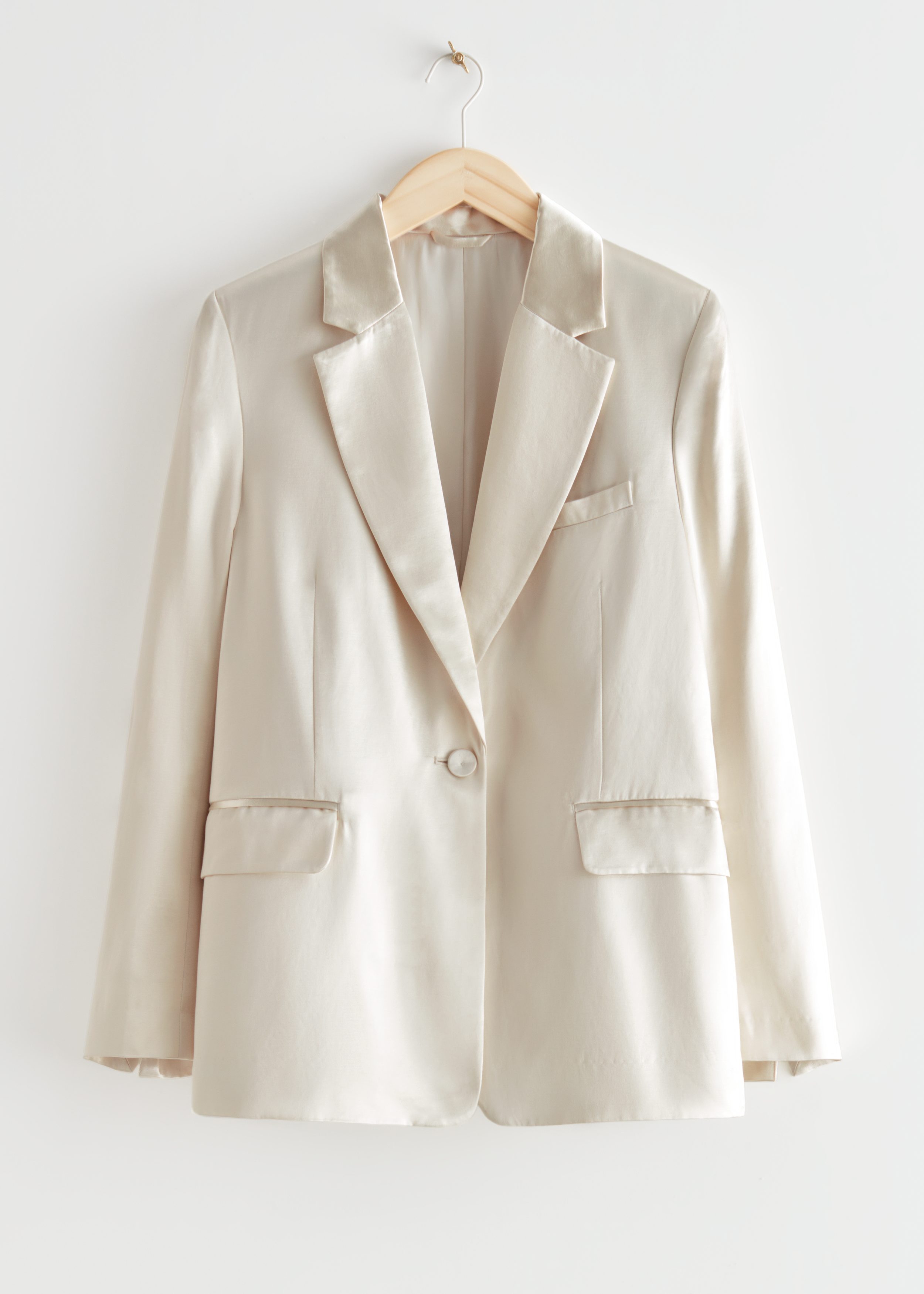 Satinblazer - Creme - Blazers - & Other Stories DE