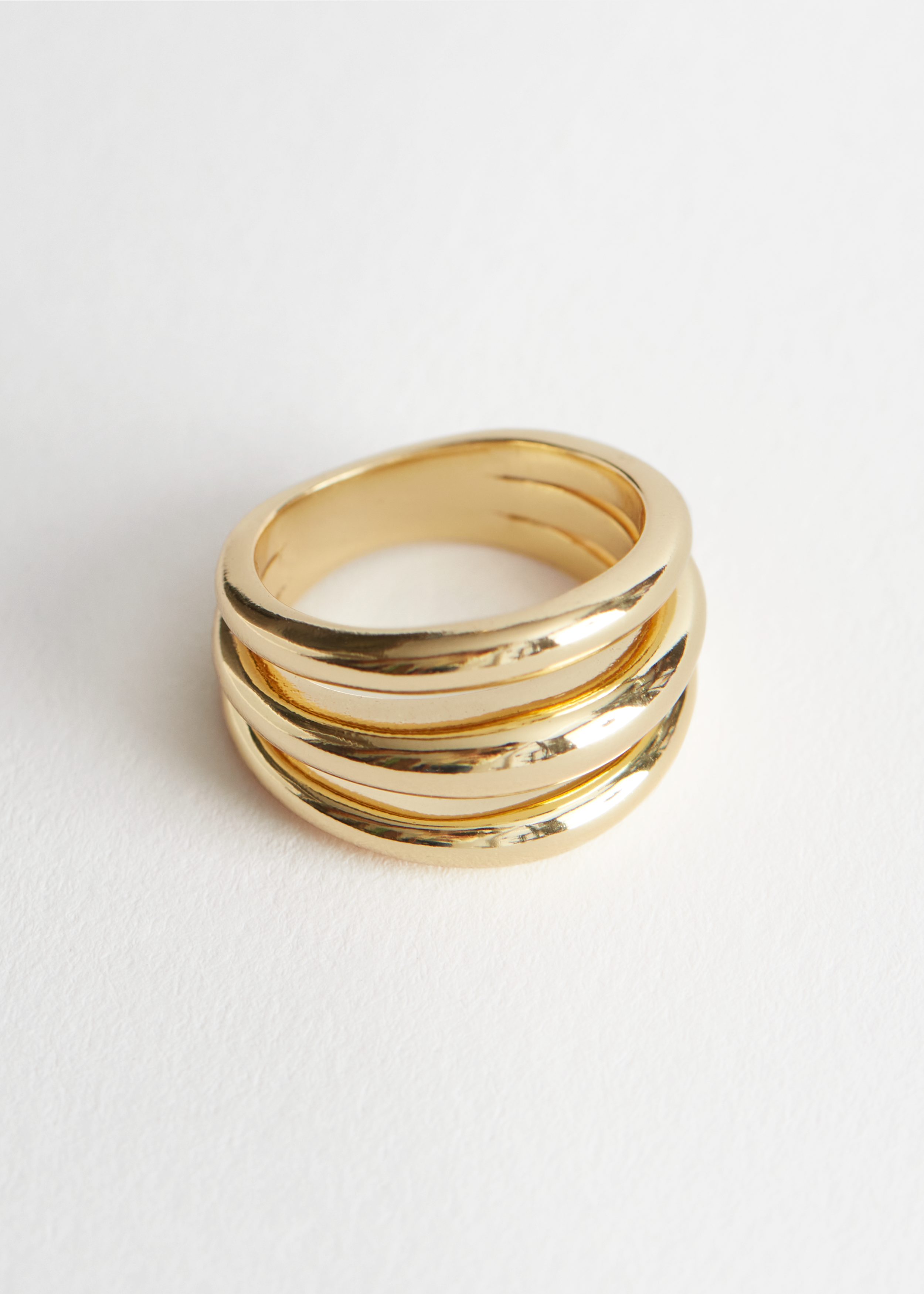 Triple band embossed ring - Gold-coloured - & Other Stories BE