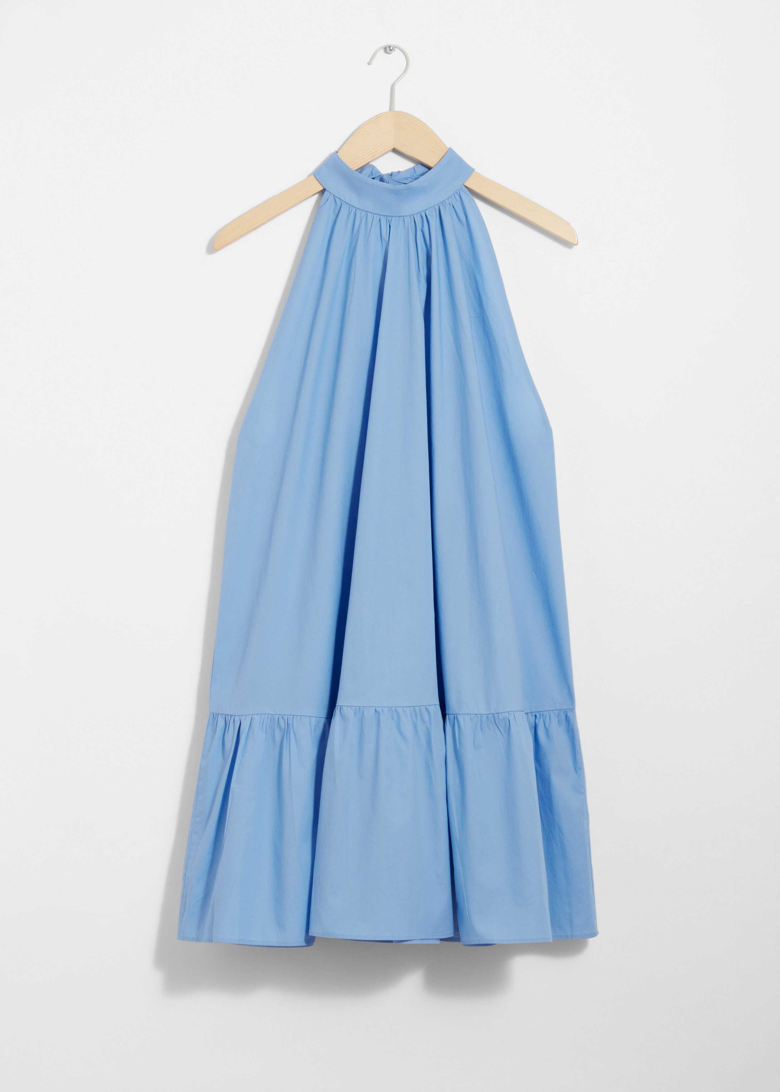 Bow-Detailed Mini Dress - Light Blue - & Other Stories US