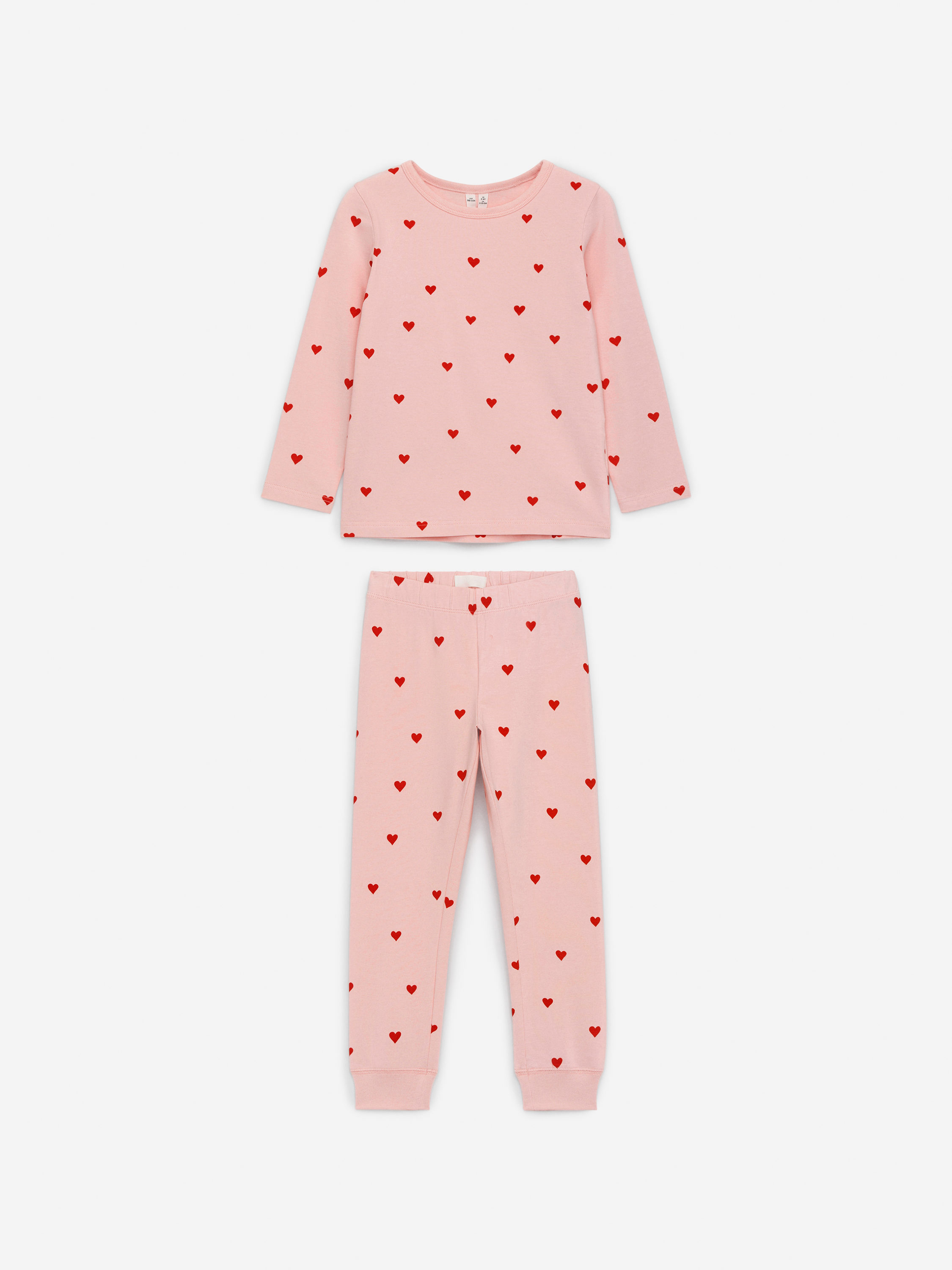 Jersey Pyjama Set – Pink/Hearts – Children – ARKET GB
