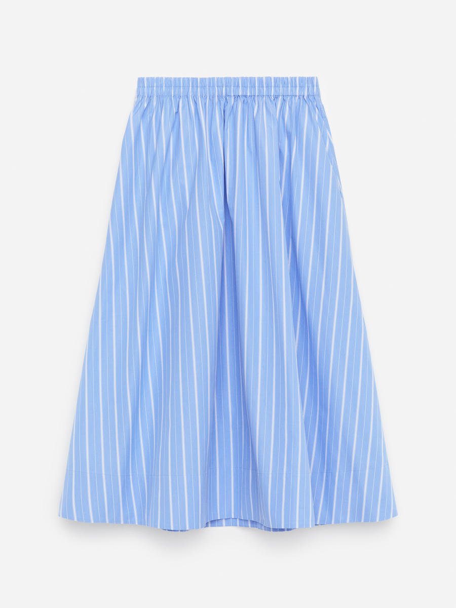 Jupe en popeline – Bleu/Blanc – Femme – ARKET FR