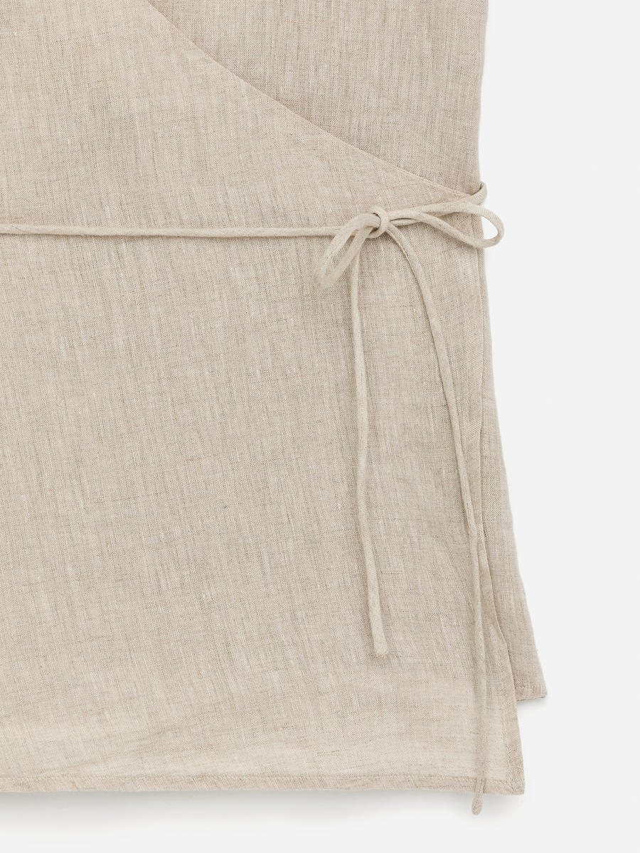 Linen Wrap Top – Beige/Undyed – Women – ARKET GB
