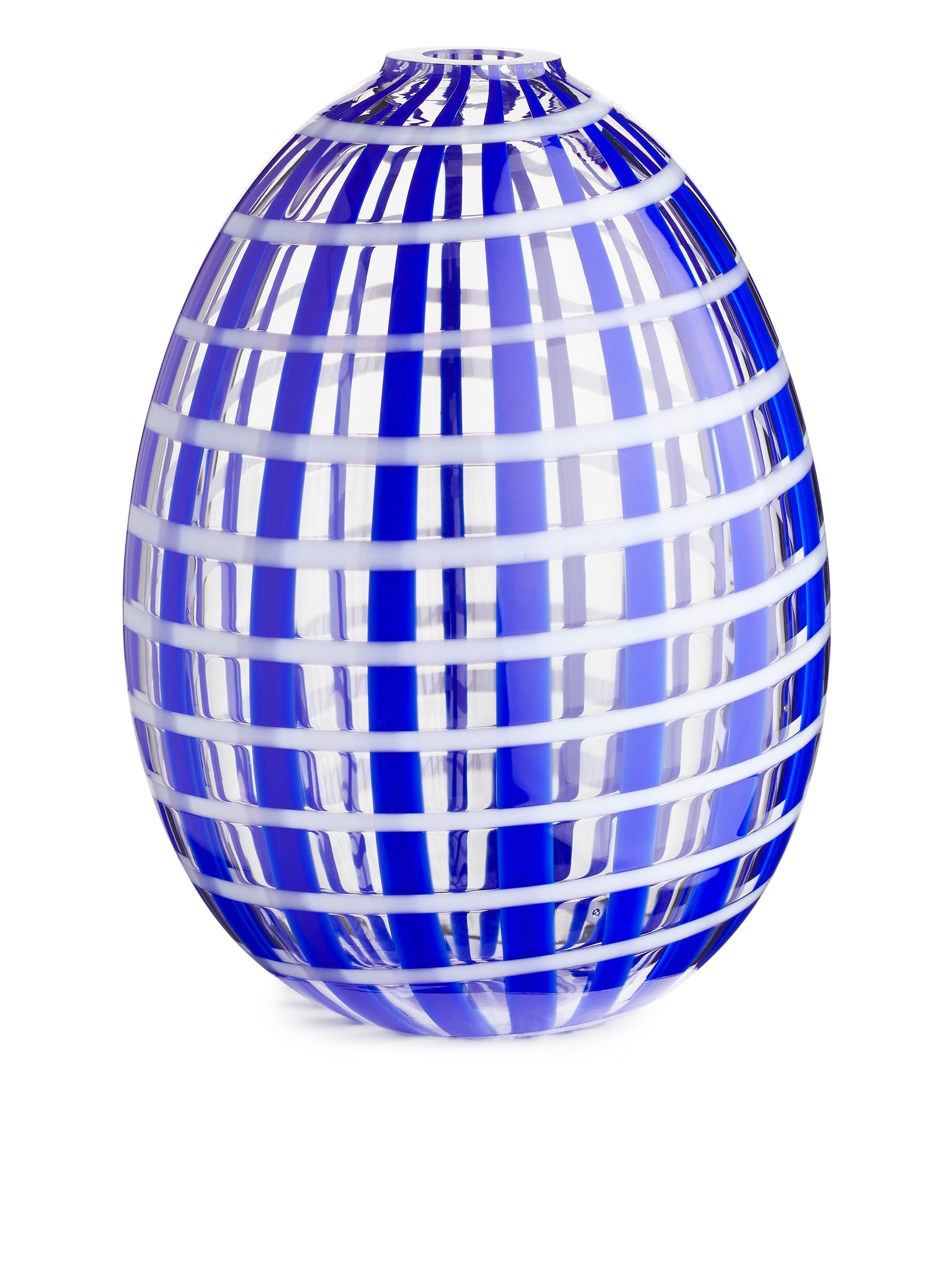 Glass Vase 15 cm – Blue/White – Homeware – ARKET GB