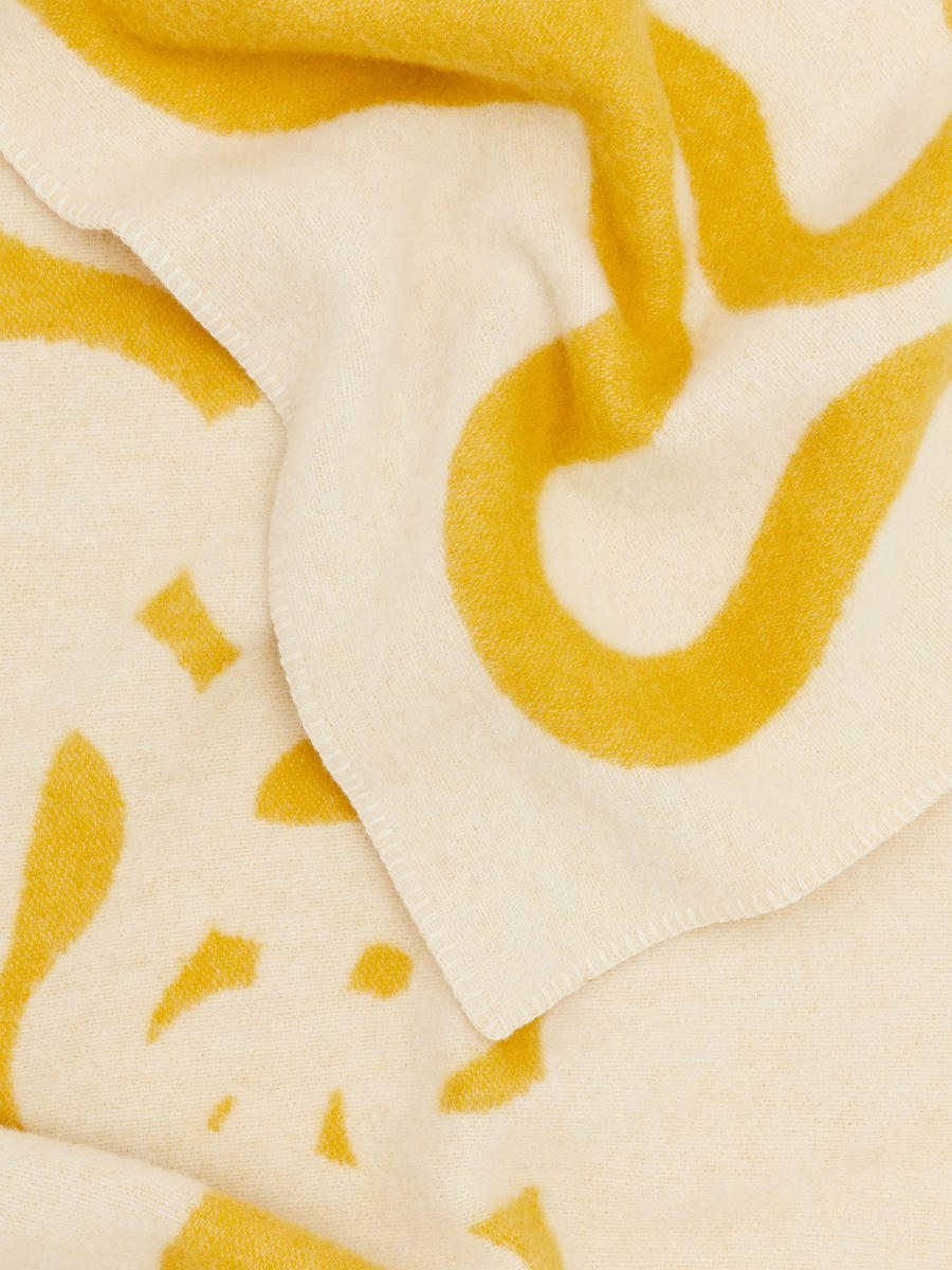 Plaid en laine Klippan – Jaune – ARKET FR