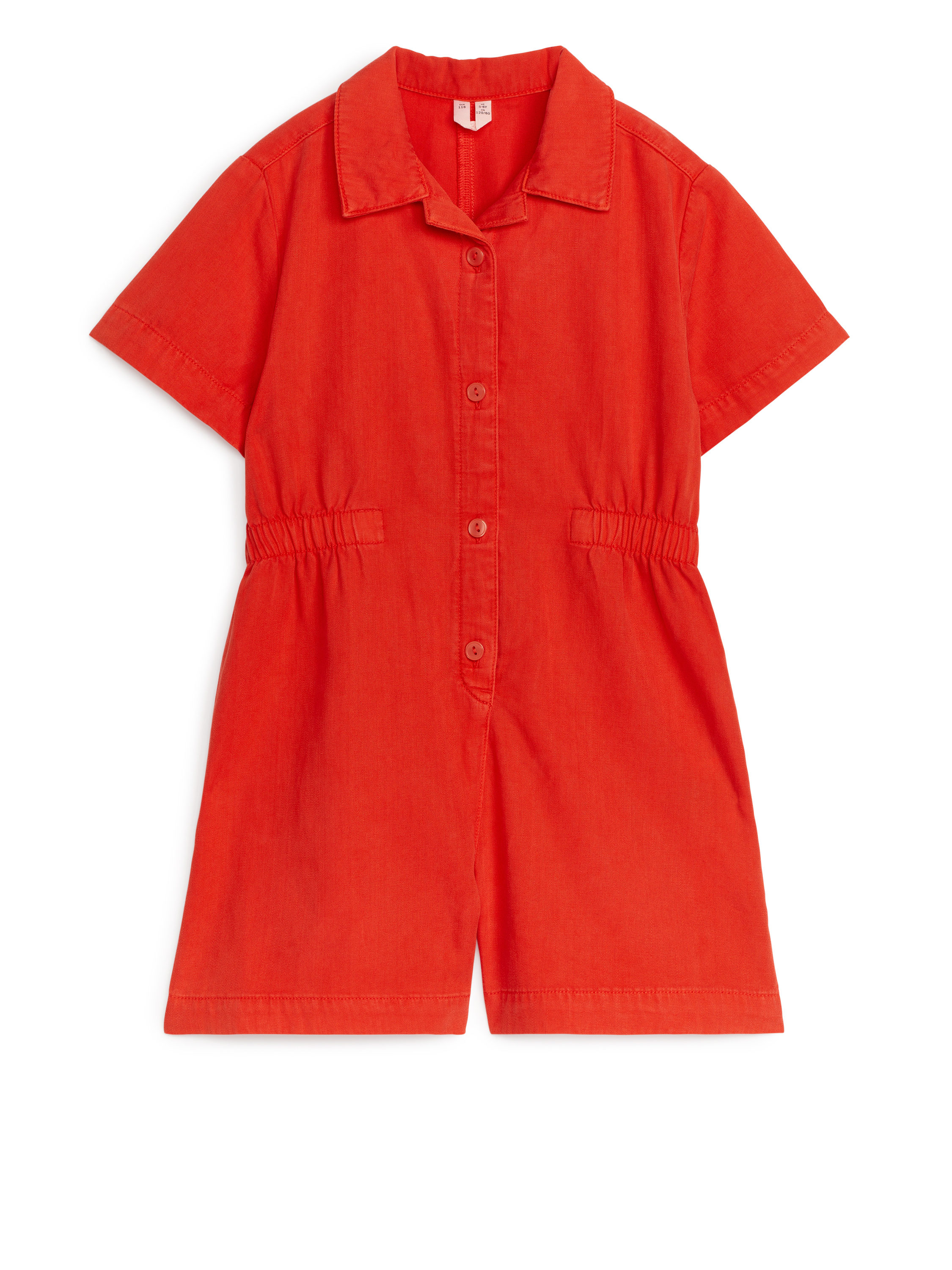 Lyocell-Cotton Jumpsuit – Bright Red – Children – ARKET EU