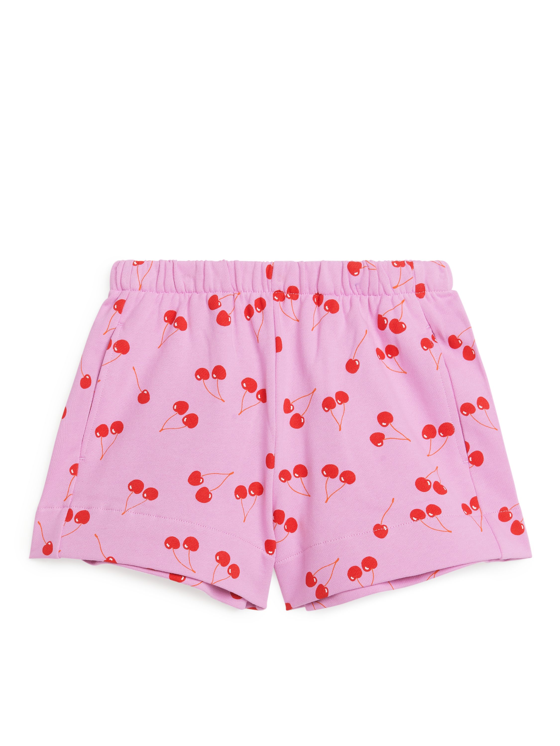 French Terry Shorts – Pink/Cherries – Children – ARKET NL