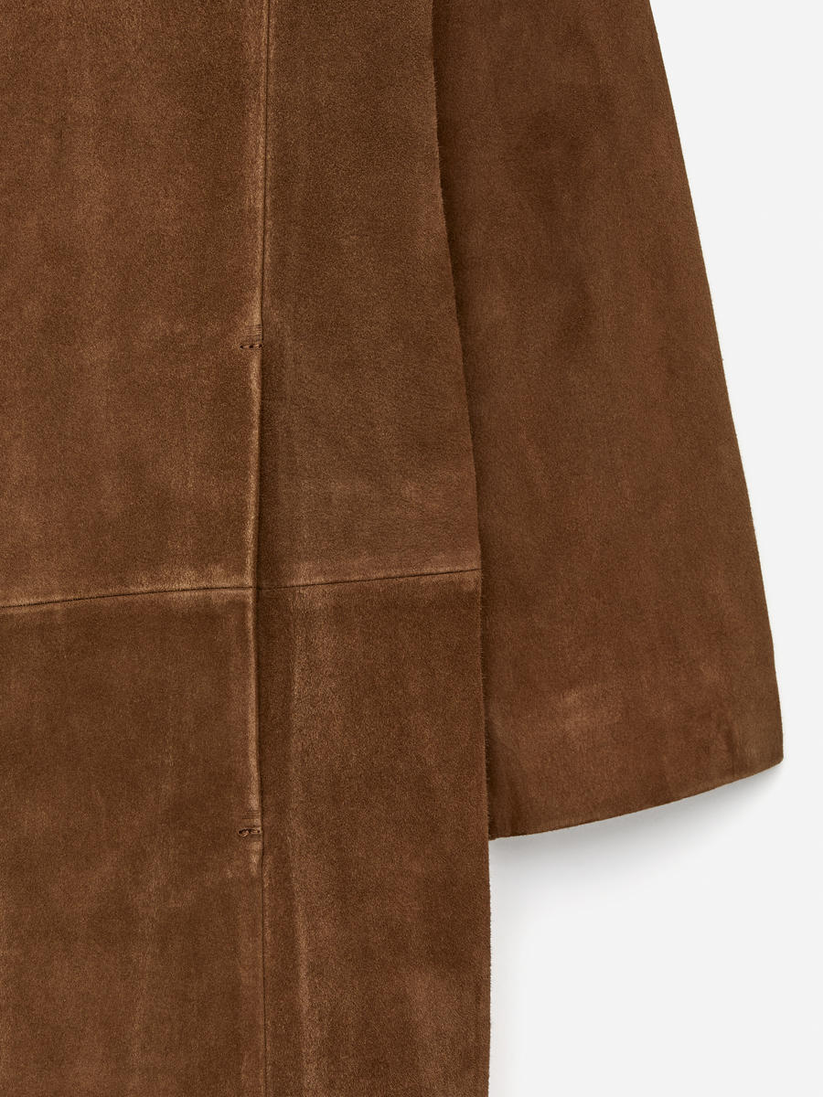 Manteau en daim – Marron – Femme – ARKET FR