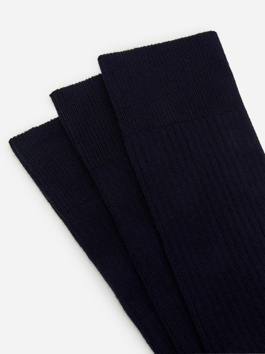 Supima Cotton Rib Socks Set of 3 pairs – Blue – ARKET NL