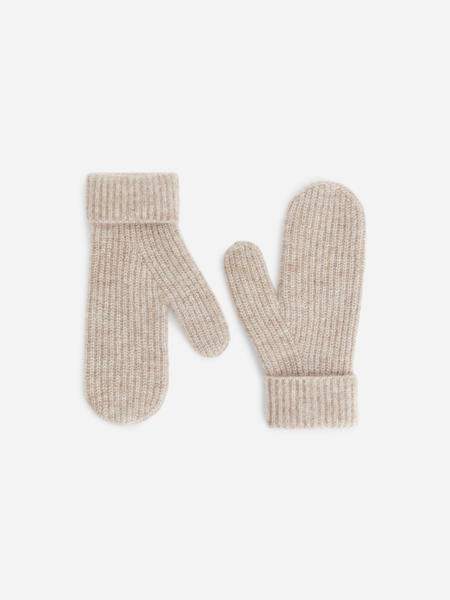Wool-Alpaca Blend Mittens – Beige Melange – Women – ARKET NL