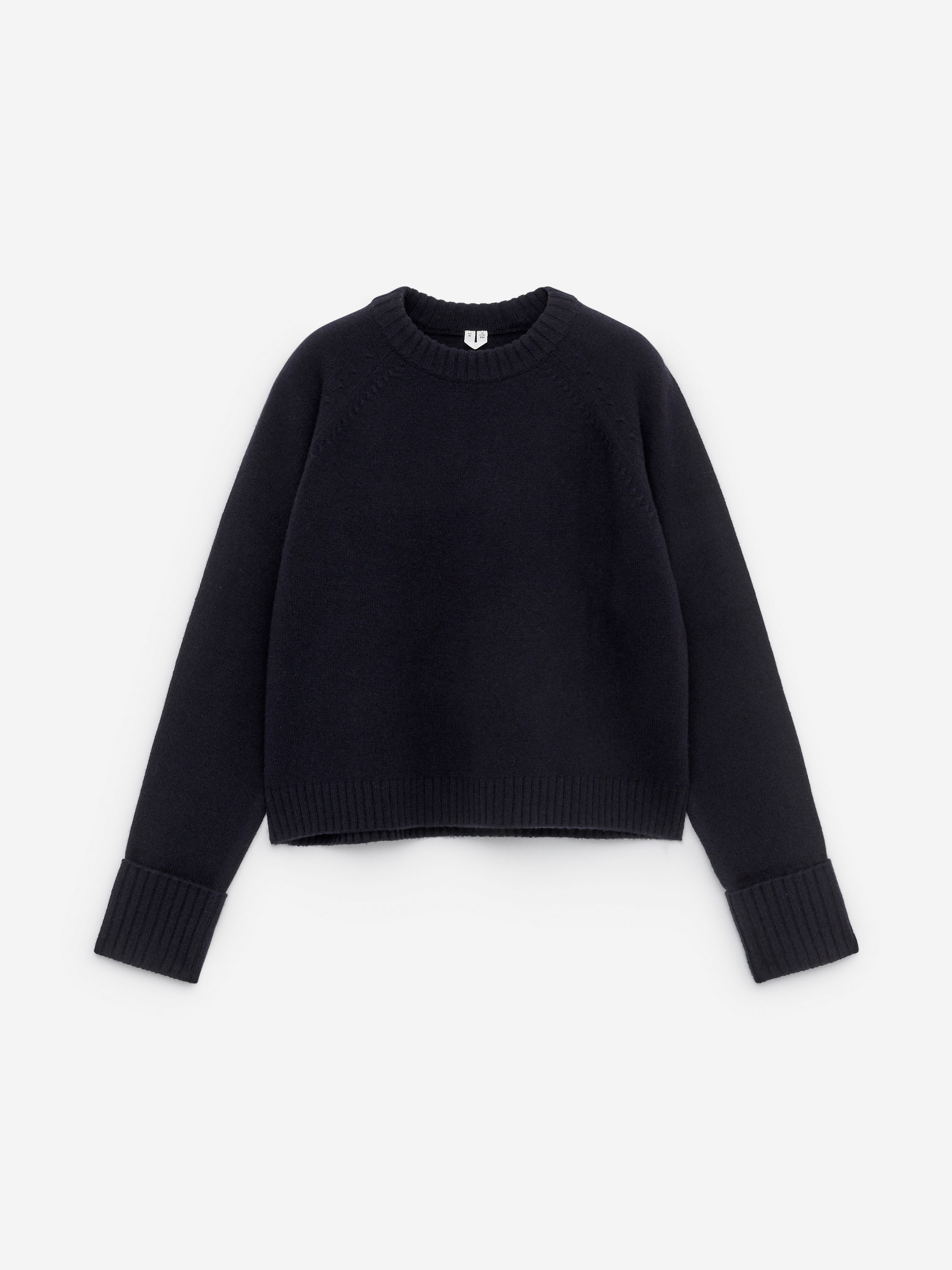 Folded Sleeve Wool Jumper – Dark Blue – Women – ARKET EU