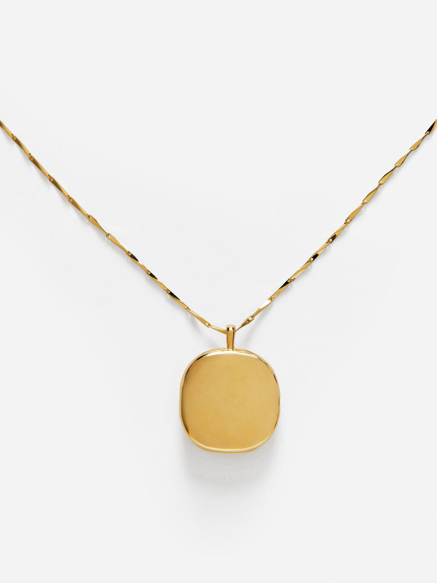 Gold-Plated Locket Necklace – Gold – Women – ARKET EU