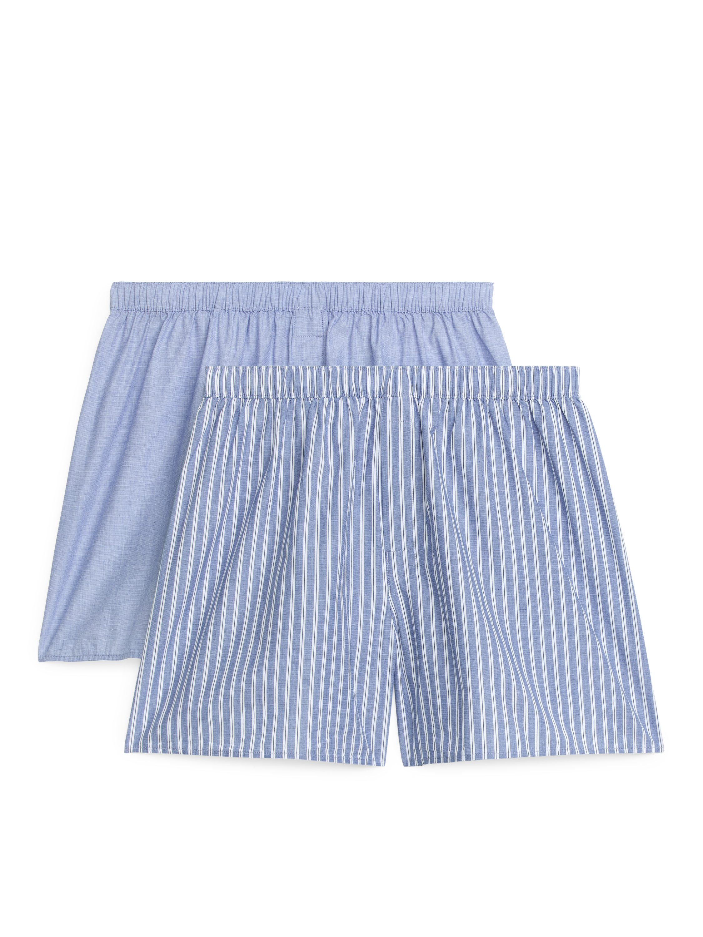 Woven Boxers, Set of 2 – Blue Striped – Men – ARKET GB