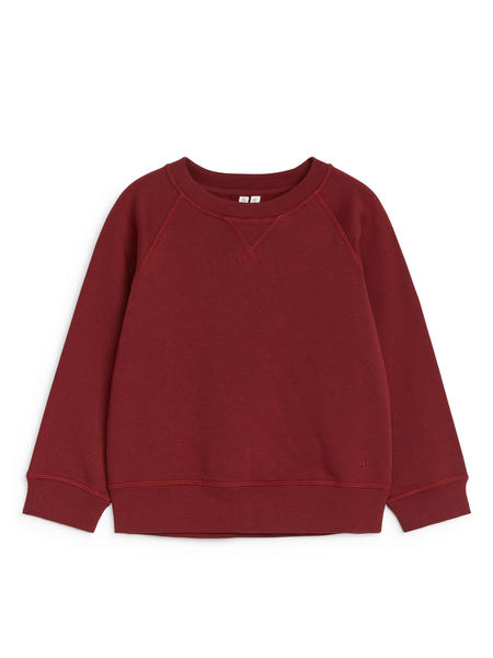 Sweat en coton – Rouge foncé – Enfant – ARKET FR