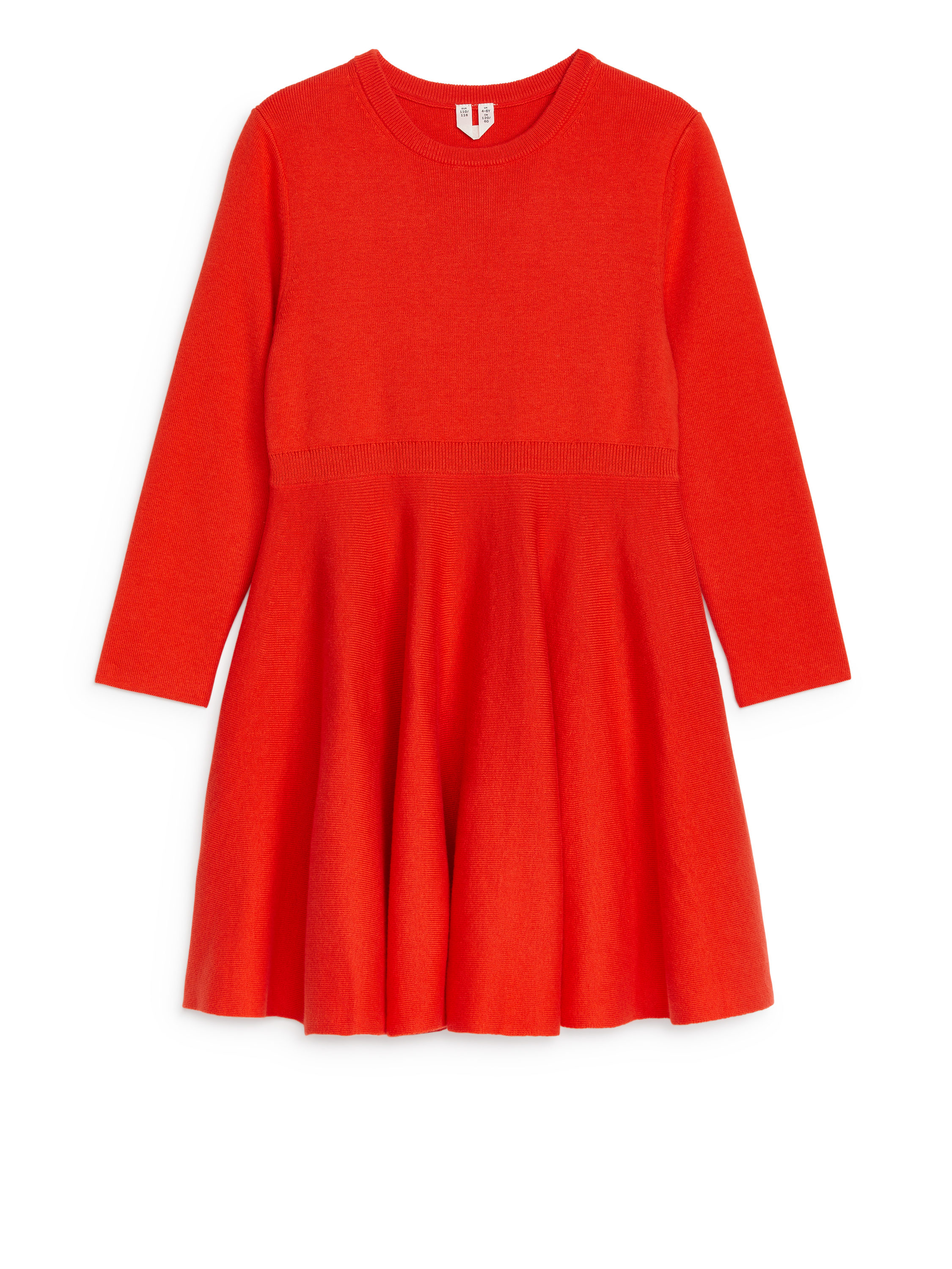 Knit Cotton Dress – Bright Red – Children – ARKET GB