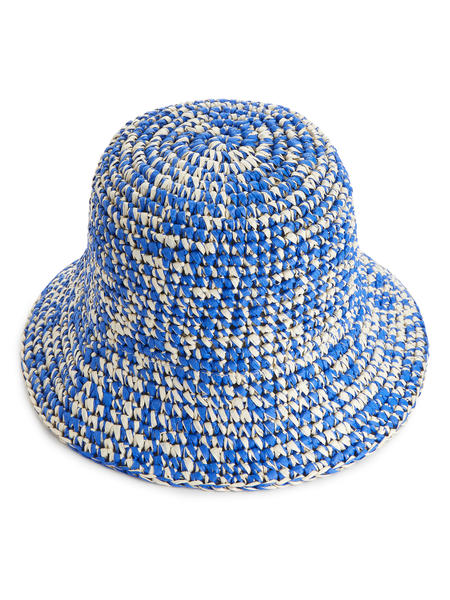 Straw Hat – Blue/Beige – Children – ARKET NL