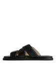 Leather Slide Sandals – Black – Men – ARKET DK