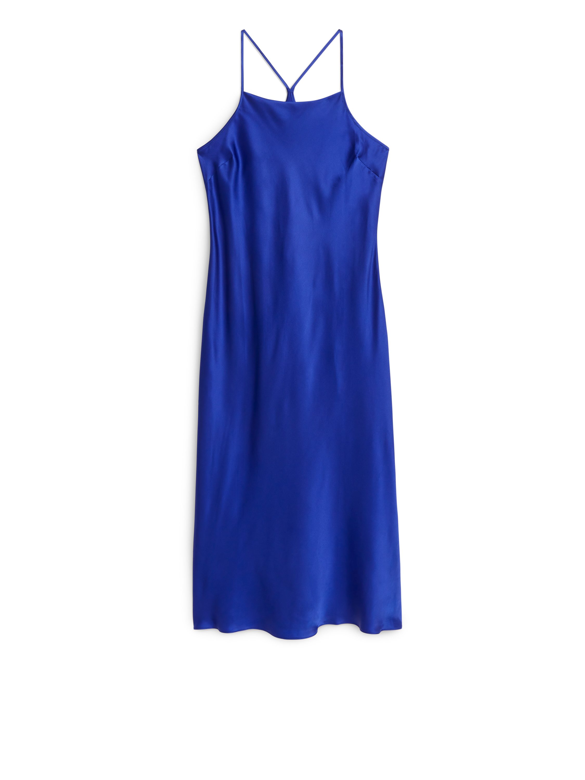 Silk Slip Dress – Bright Blue – Women – ARKET GB