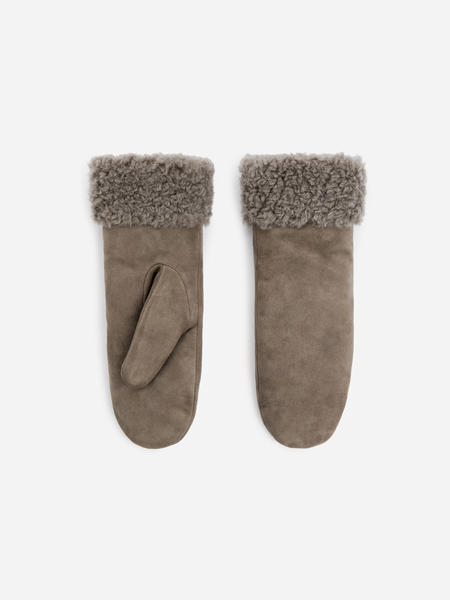 Lined Suede Mittens – Mole – Women – ARKET EU