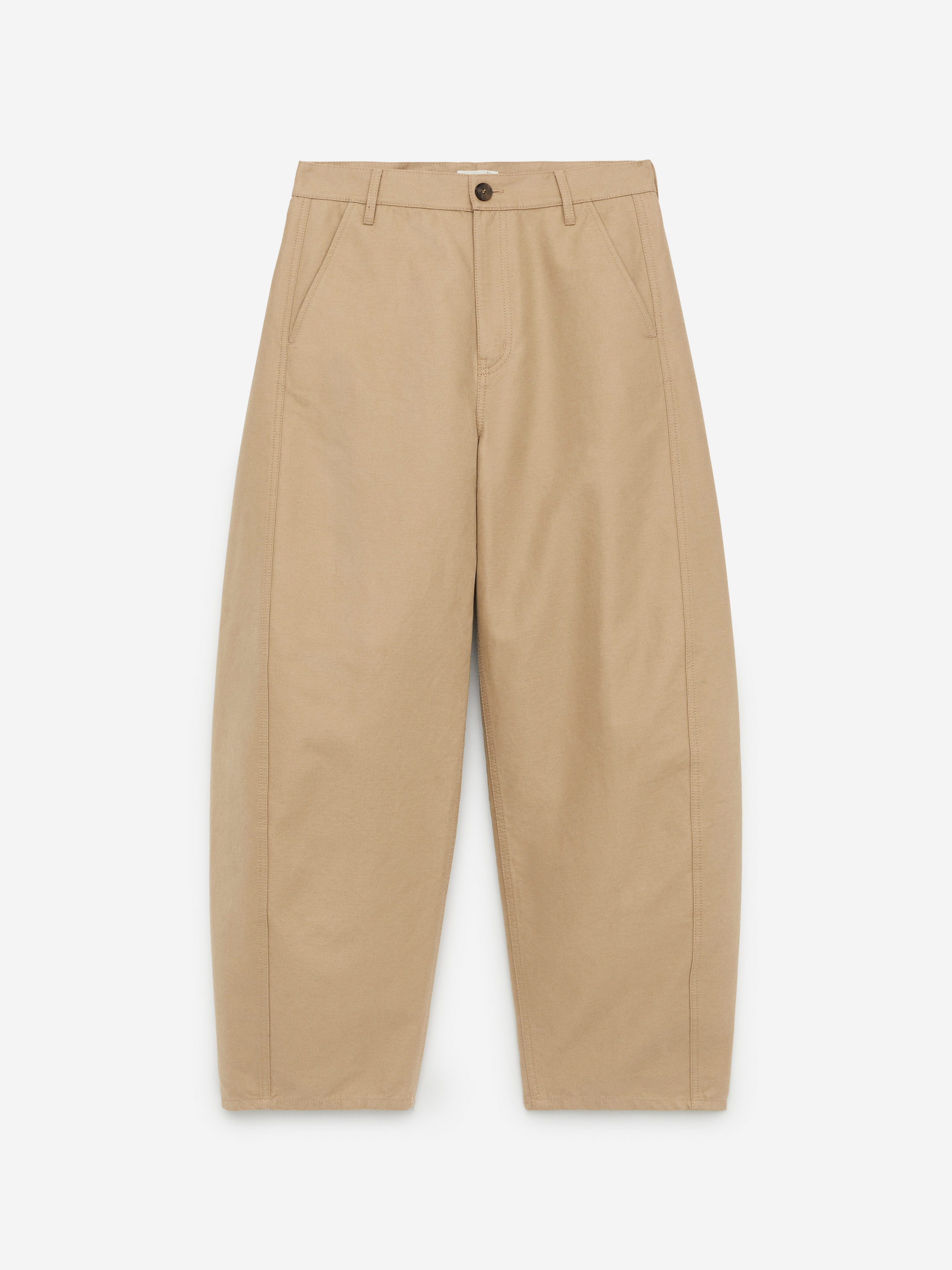 Barrel-Leg Trousers – Beige – Women – ARKET NL