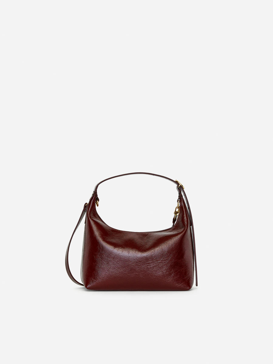 Boxy Leather Bag – Burgundy – Women – ARKET SE