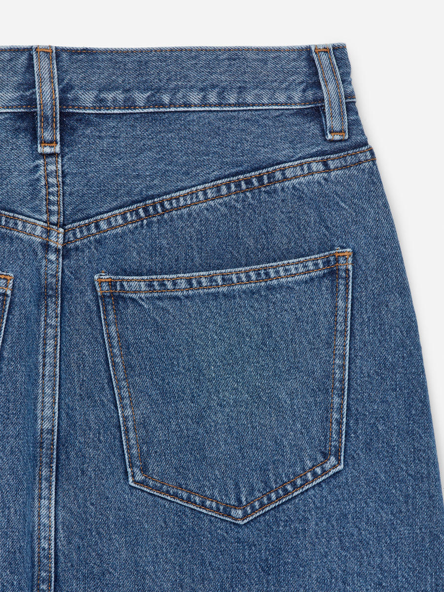 Jupe portefeuille en jean – Bleu – Femme – ARKET FR