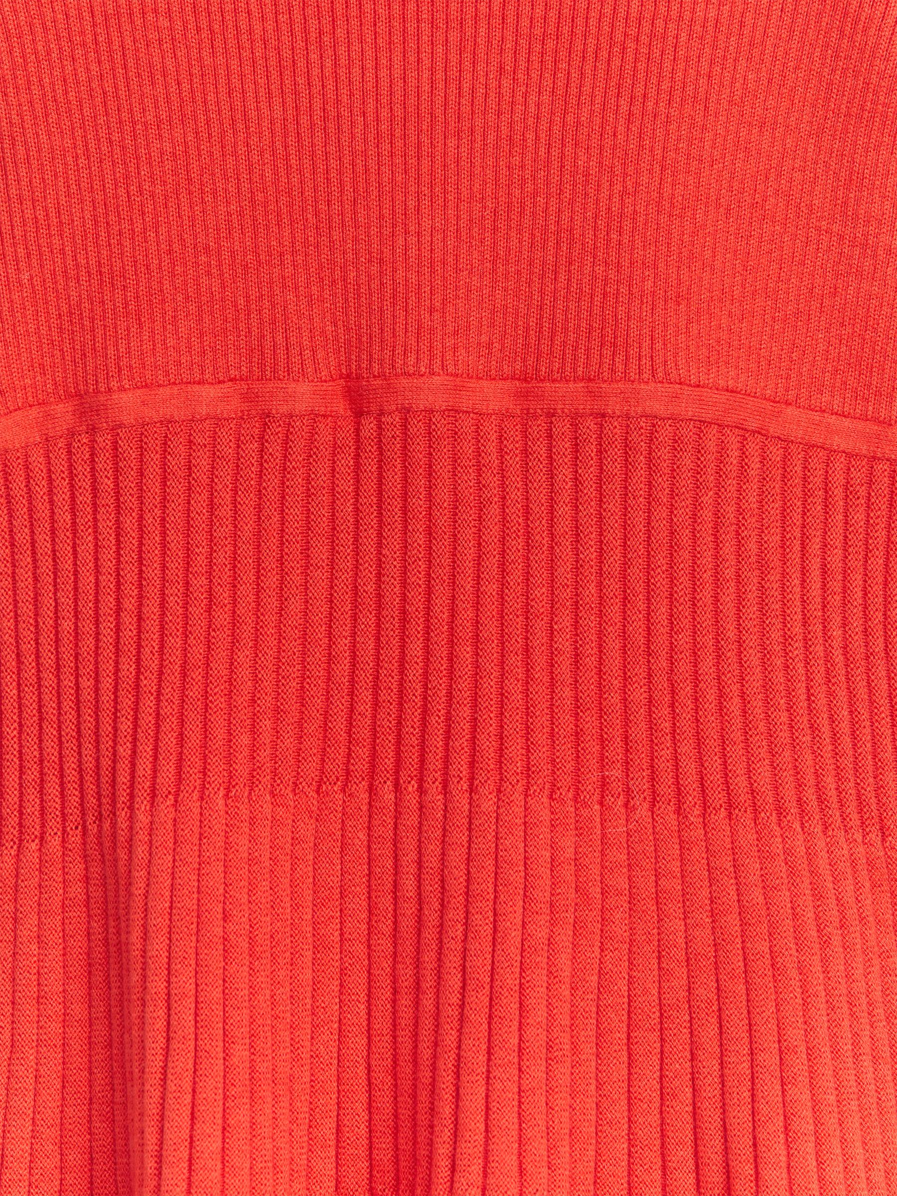 Rib Knitted Dress – Bright Red – Children – ARKET GB